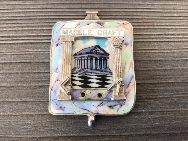 RARE MARBLE CRAFT Solid Silver Enamelled Masonic Jewel Pendant £47.48 ...