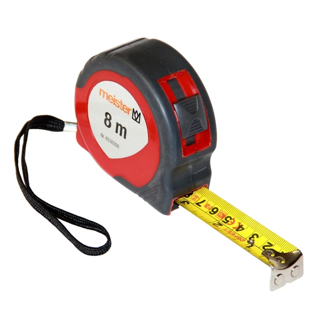 MEISTER ROLLMASSBAND 8M Bandmaß Maßband Messband Rollmeter Meterband ...