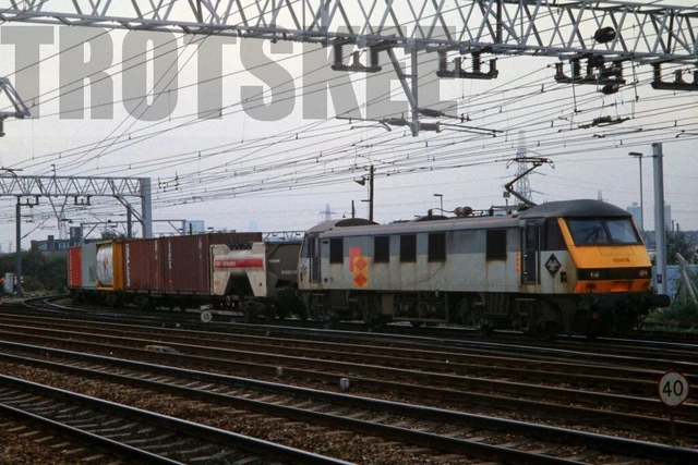 35MM SLIDE BR British Rail Electric Loco Class 90 90137 1993 Stratford ...