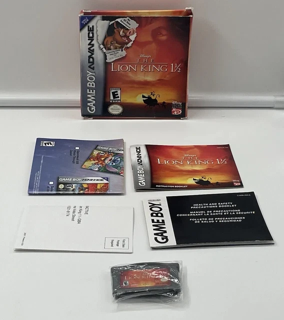 DISNEY'S THE LION King 1 1/2 Nintendo Game Boy Advance Game Complete ...