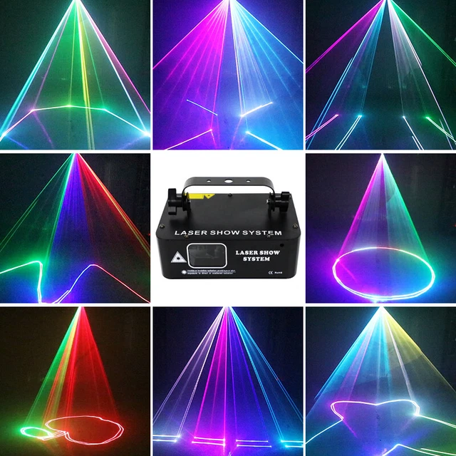3D ANIMATION DMX RGB Laser Beam Scanner Projector Lamp Disco Party ...