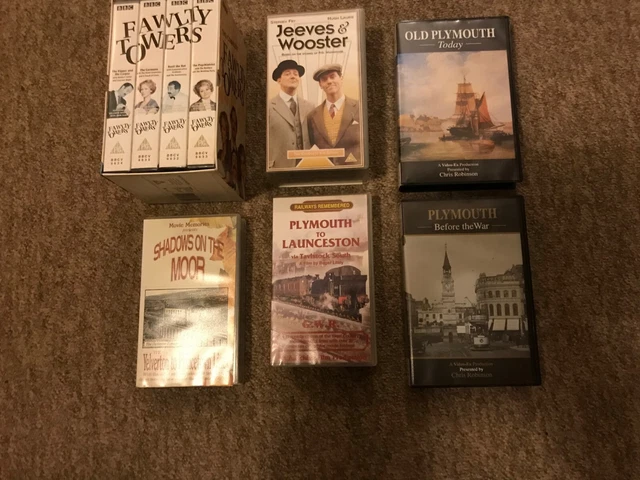 VHS TAPES. FAWLTY Towers. Jeeves and Wooster. Plymouth History ...
