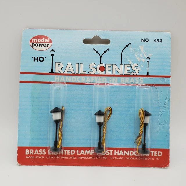 VINTAGE MODEL POWER HO Brass lighted lamp posts $15.00 - PicClick CA