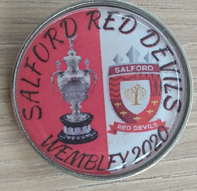 SALFORD RED DEVILS Wembley 2020 Rugby League Pin Badge £3.84 - PicClick UK