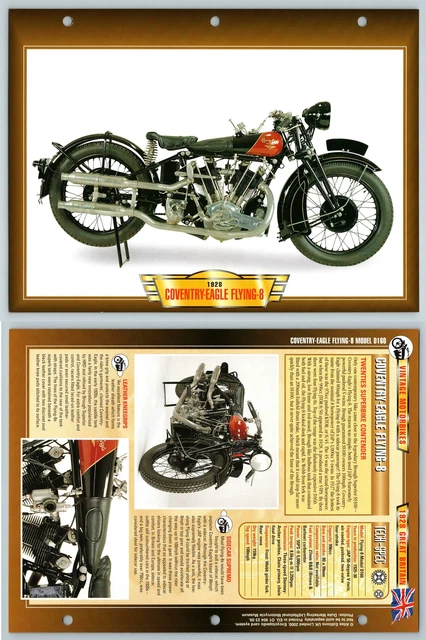 COVENTRY-EAGLE FLYING-8 - 1928 - Vintage - Atlas Motorbike Fact File ...