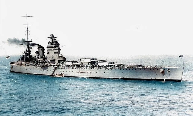 HMS RODNEY, NELSON Class Battleship, Royal Navy - Original Vintage ...