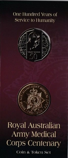 ROYAL AUSTRALIAN ARMY Medical Corps Centenary Coin And Token Set EUR 18 ...