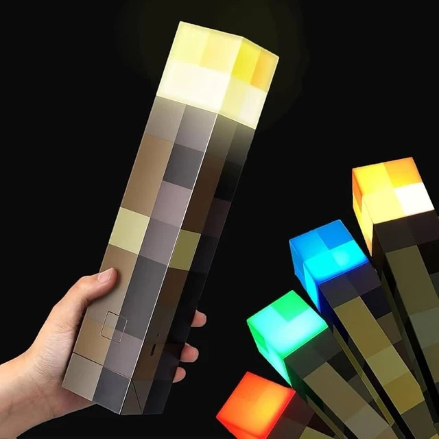 MINECRAFT GAME TORCH Lamp Led Night Light Home Decors USB Rechargeable ...