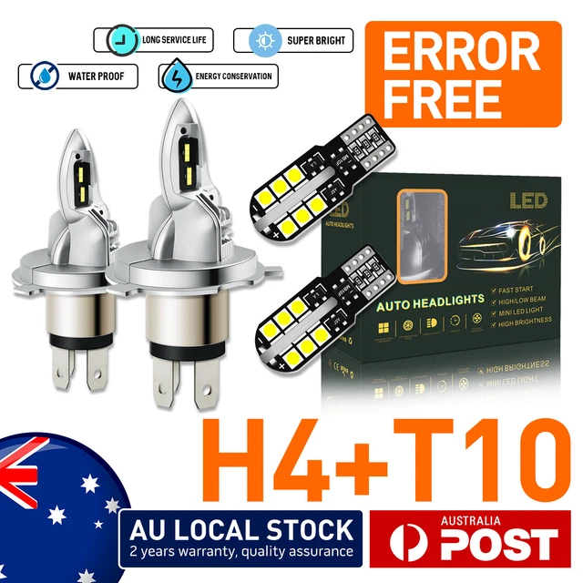 2X H4/HB2/9003 LED Headlight Bulbs Upgrade Kit 6000K For Nissan Navara D22 D40 $38.99 - PicClick AU