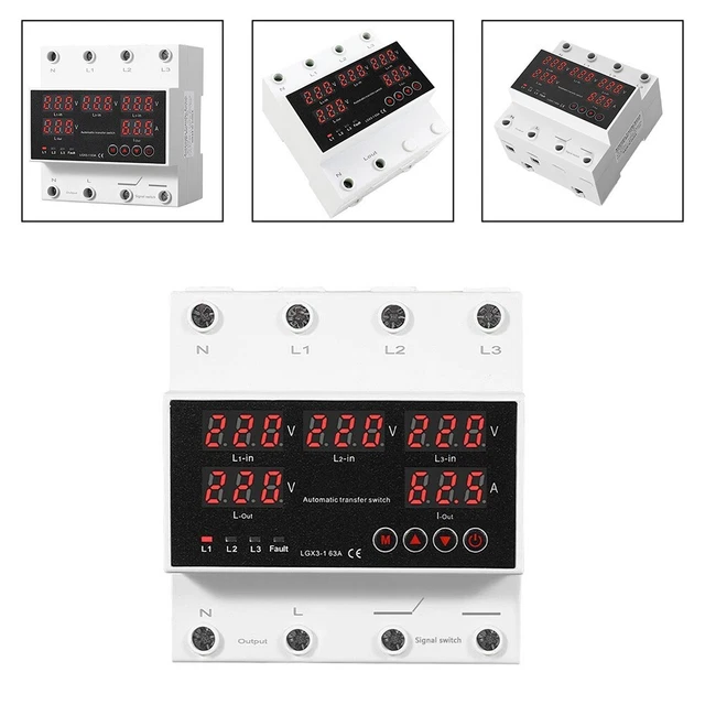 FOR GENERATOR AUTOMATIC Transfer Switch 63A with Five LED Voltage ...