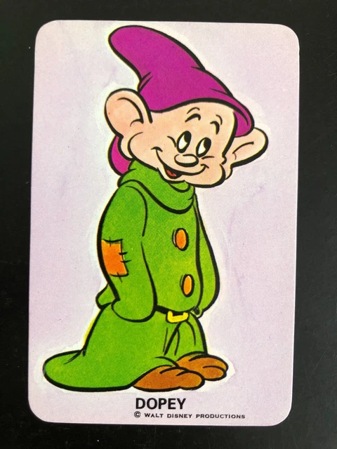 BASHFUL DWARF VINTAGE 70s Disney Princess Snow White Cartoon Newsagent ...