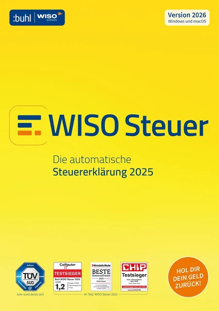 WISO STEUER 2026, Steuererklärung 2025, DVD und Download Code inklusiv ...
