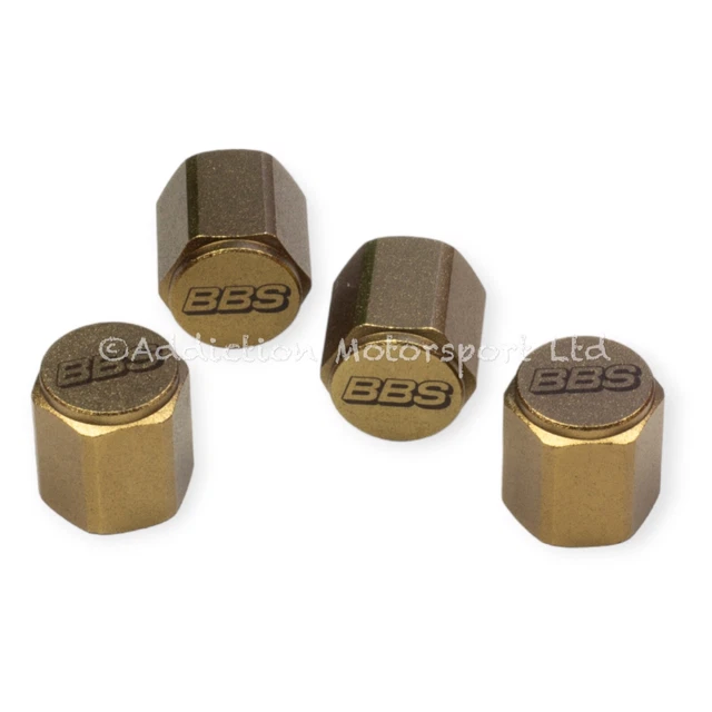 4X GENUINE BBS Unlimited Bronze Aluminium Valve Dust Caps, Screw on ...