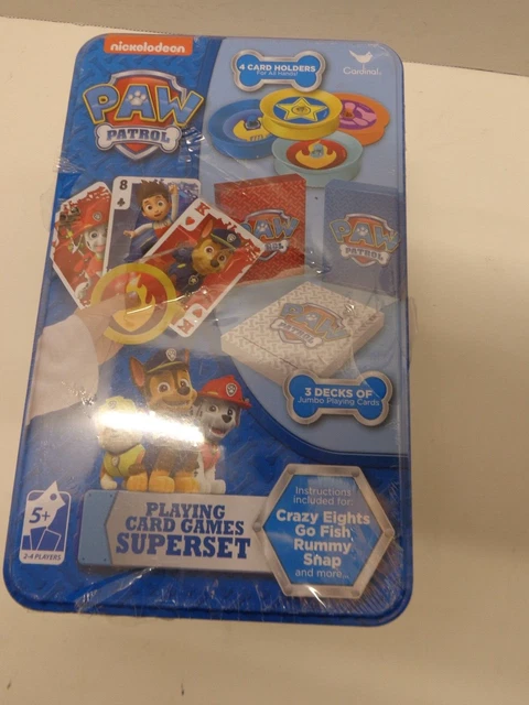 NICKELODEON PAW PATROL Collector's Tin CARD GAME Superset2-6 Players ...