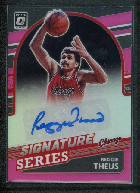 2021-22 REGGIE THEUS 15/25 Auto Panini Donruss Optique Signature Series ...