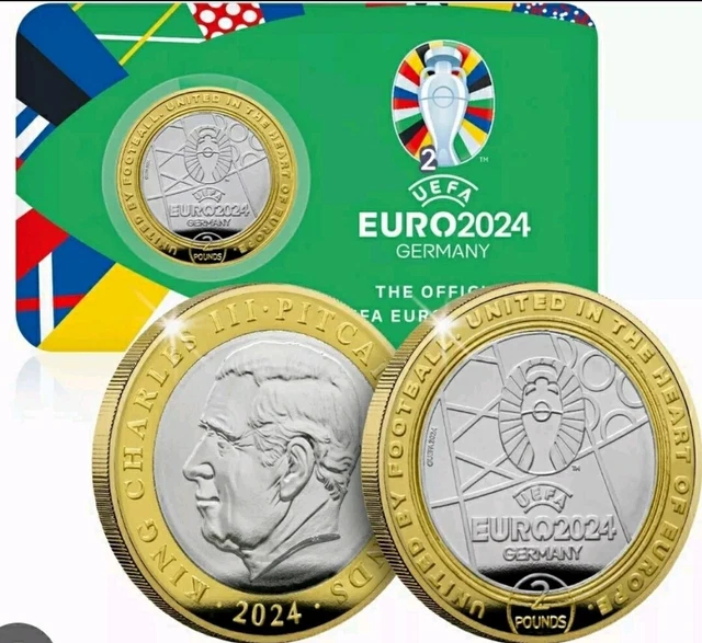 TWO POUND COIN 2024 UEFA Euro 2024 £2 Coin Two Pounds BUNC Limited IN ...