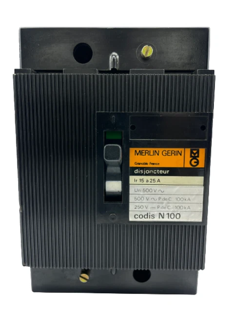 MERLIN GERIN N100X3 15/25a 500v Codis N100 Disjoncteur Interrupteur ...