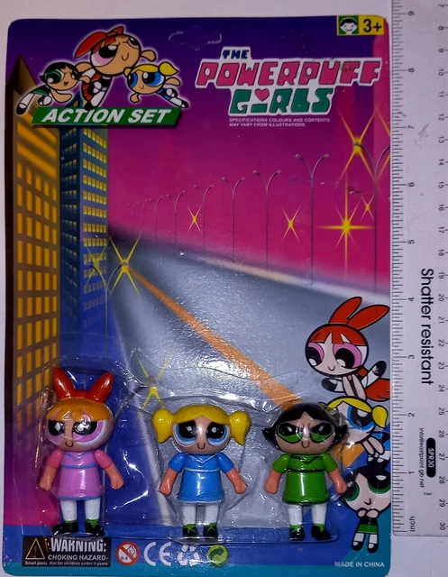 THE POWERPUFF GIRLS original action set, 3 figure toy new in original ...