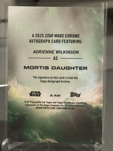 STAR WARS CHROME 2025 Mortis Daughter Autograph Adrienne Wilkinson A-AW ...