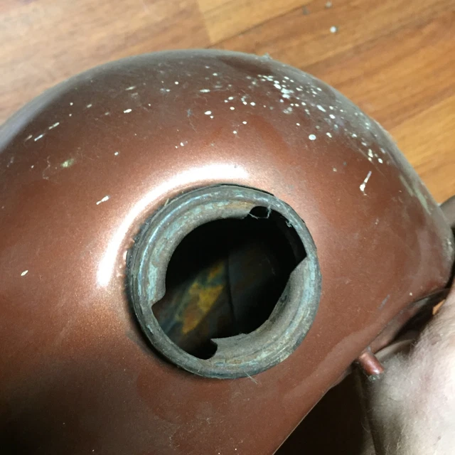 HARLEY DAVIDSON FAT Bob Gas Left Tank Shiny Brown PATINA Chopper CCI WS ...
