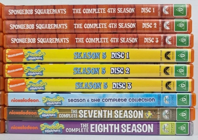 Spongebob Squarepants Complete Seasons 1 8 Dvd Nickelodeon 3 Movies