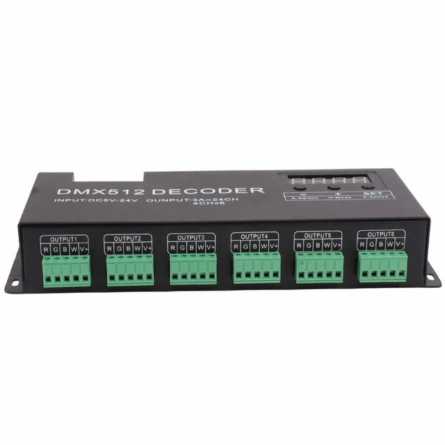 24 CHANNEL DMX Decoder Dc 5 RGB Constant Voltage Stage Projects Led ...