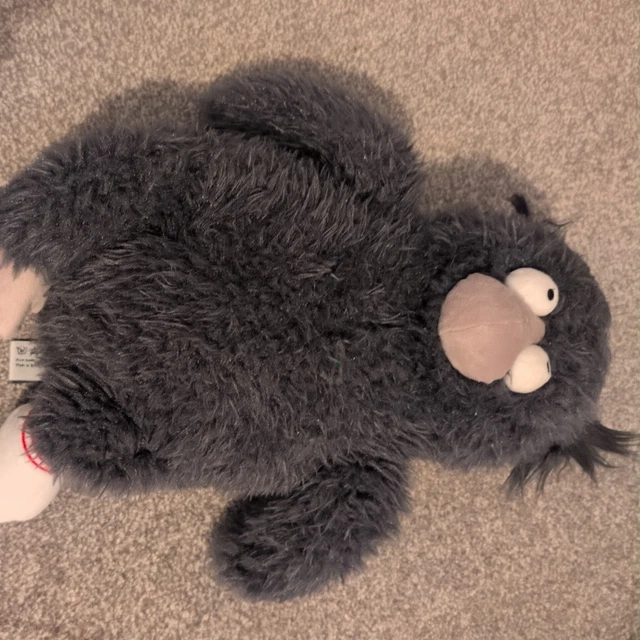 JOHN LEWIS MOZ THE MONSTER Dark Grey Fluffy Plush Soft Toy £6.51 ...