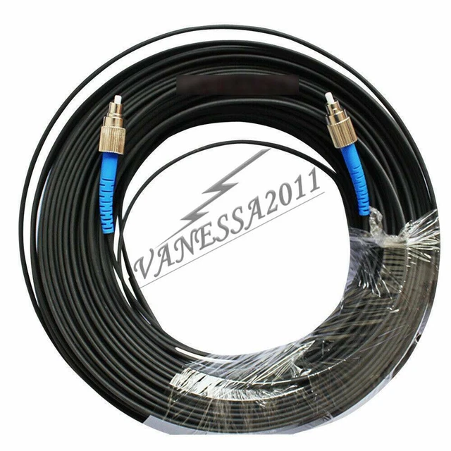 100M FIBER OPTIC Drop Cable FC Simplex SM Patch Cord For Vedio Optical ...