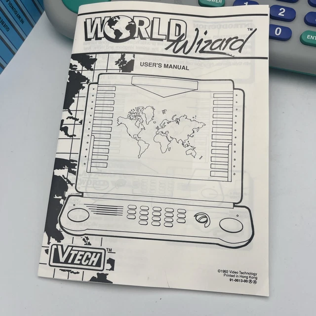VINTAGE 1992 VTECH World Wizard Game w/ Exploring 20 geography Cards ...