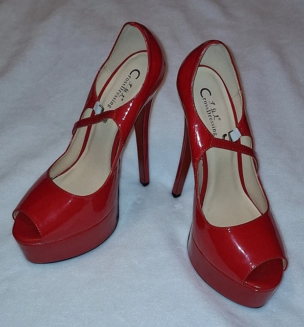 SUPER SEXY EXTREME High Heel Red Peeptoes EU42/8 £12.54 - PicClick UK