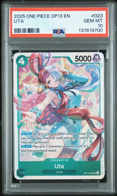 2025 ONE PIECE Op13-Carrying On His Will #023 Uta Psa 10 £0.74 ...