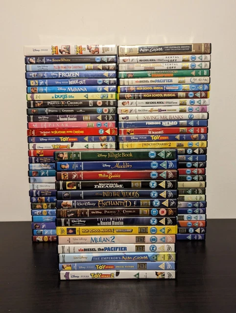 LARGE DISNEY DVD Bundle. Children's Family, Kids, Job Lot Disney. 70+ Titles EUR 37,39 - PicClick IT