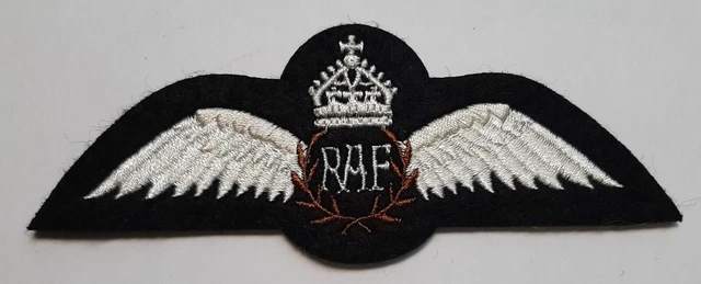 RAF PILOT WINGS British Air Force Royal Crown Insignia Embroidered ...