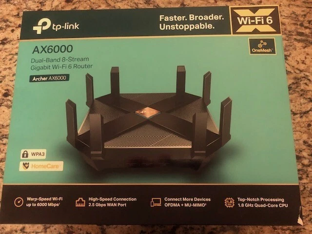 TP-LINK ARCHER AX6000 Dual-Band 8-Stream Gigabit Wi-Fi 6 Router up to ...