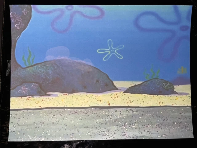 SPONGEBOB ANIMATION CEL Back ground Nickelodeon Cartoon Art Cels ...