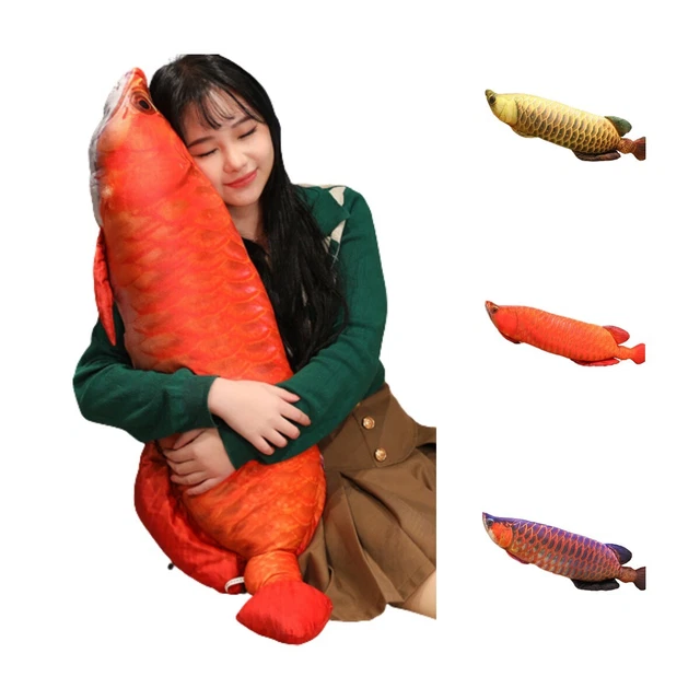 REALISTIC GOLDEN DRAGONFISH Pillow Carp Catfish Loach Carp Plush Toy ...