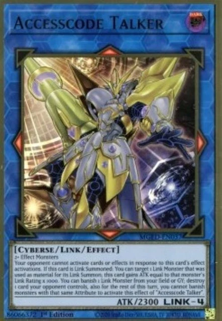 YUGIOH-ACCESSCODE TALKER-GOLD RARE-1ST Edition-MGED EN037 (LP) £50.00 ...