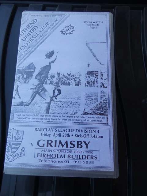 GRIMSBY TOWN FOOTBALL Club Southend v Grimsby VHS Video £3.99 - PicClick UK