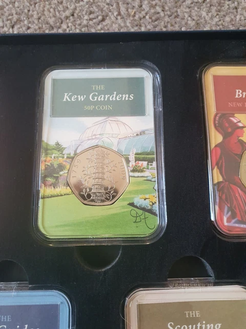 KEW GARDENS 50P 2019 Original Slabbed Set With COA Mint. BU Signed By ...