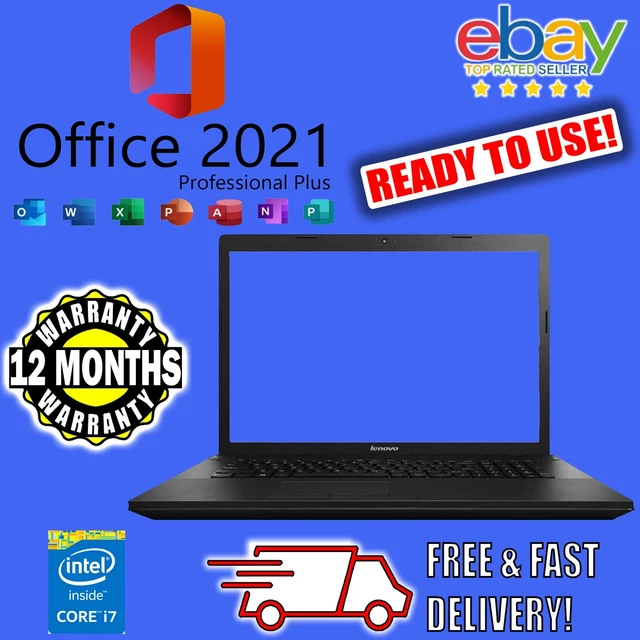 LENOVO IDEAPAD G710 17.3" Inch Windows 11 Office i7 8GB 256GB SSD Fast ...