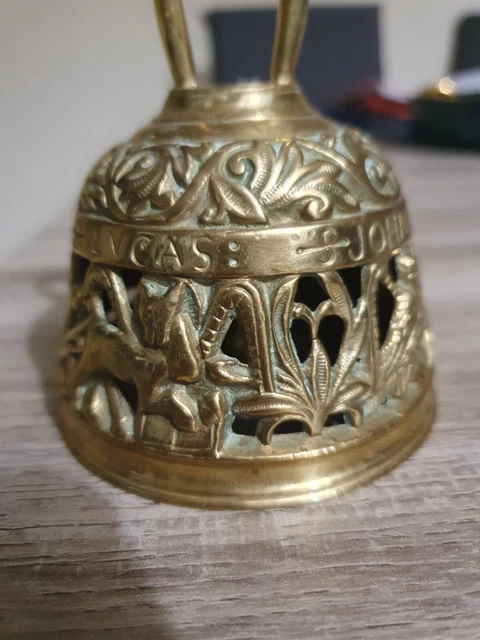 ANCIENNE CLOCHE RELIGIEUSE en laiton EUR 40,00 - PicClick FR