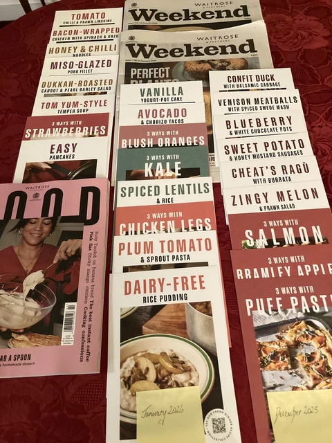 WAITROSE FOOD MAGAZINE FEBRUARY 2026, 2 WEEKEND mags, + 3 months ...