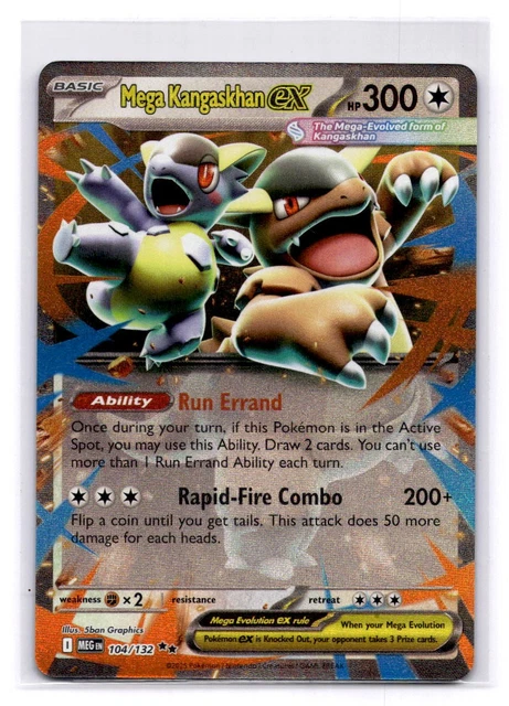 MEGA KANGASKHAN EX Double Rare ME01: Mega Evolution 104/132 LP-NM £2.69 ...