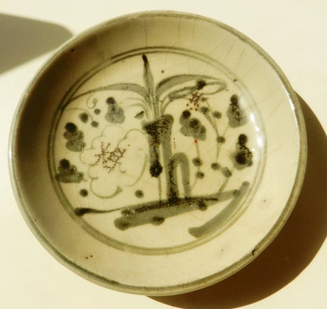 ROCKS & ORCHIDS~17TH C Ming Dynasty Plate-Swatow Zhangzhou Ware w ...