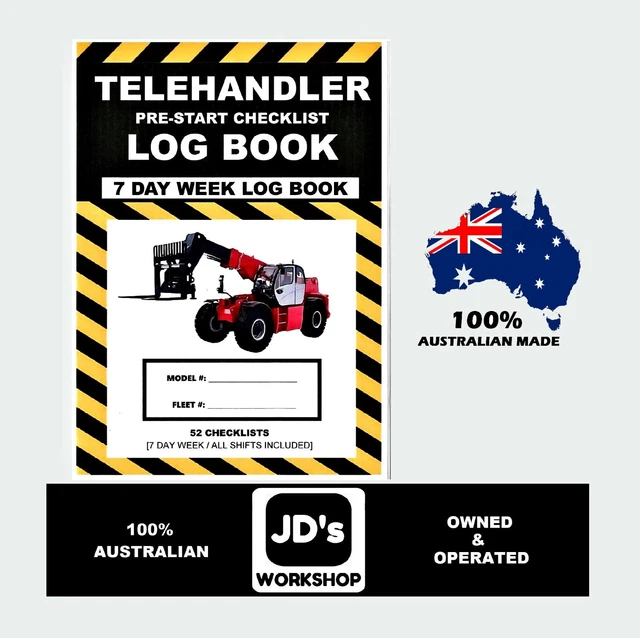 TELEHANDLER TELESCOPIC HANDLER Pre-Start Inspection Checklist Log Book ...