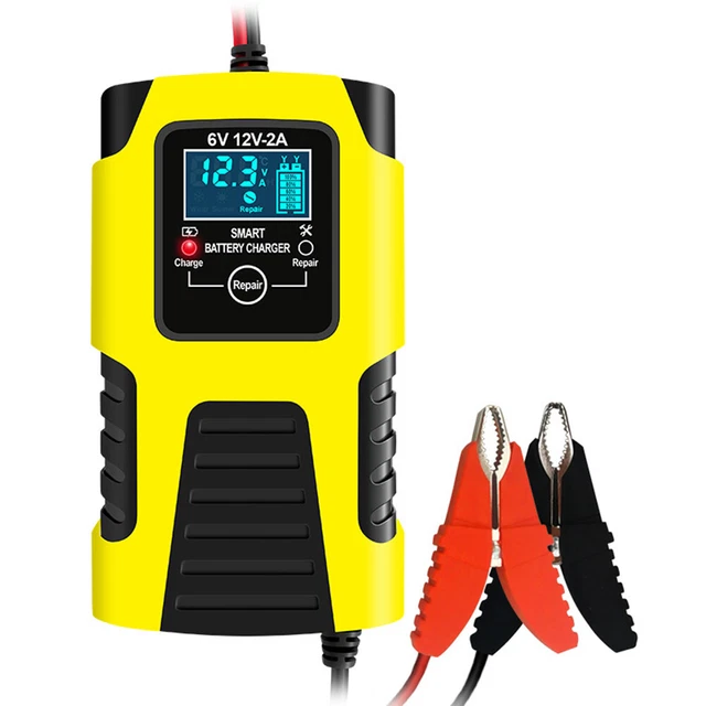 3-STAGE REPAIR SMART Motorcycle GEL AGM Lead Acid Battery Charger (EU ...