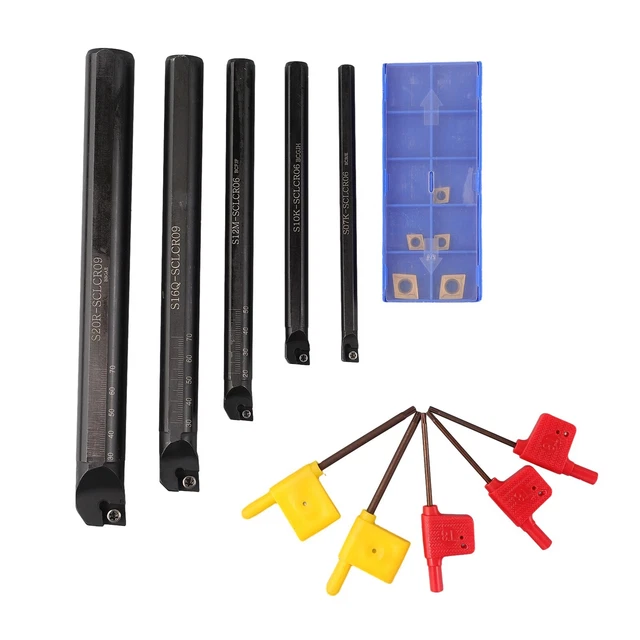 5TLG 7/10/12/16/20 Mm SCLCR09 Bohrstange Klemmhalter 5x Wendeplatten F ...