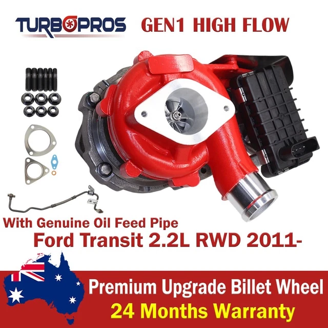 GEN1 HIGH FLOW Billet Turbo+Oil Feed Pipe For Ford Transit 2.2L RWD ...