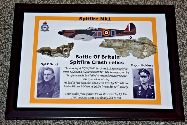 WW2 1940 BATTLE of britain SPITFIRE P9364 Sgt Scott uk crash site ...