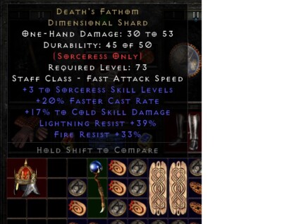 D2 D2R DIABLO II Resurrected Softcore Death Fathom Orb 17% £6.79 ...